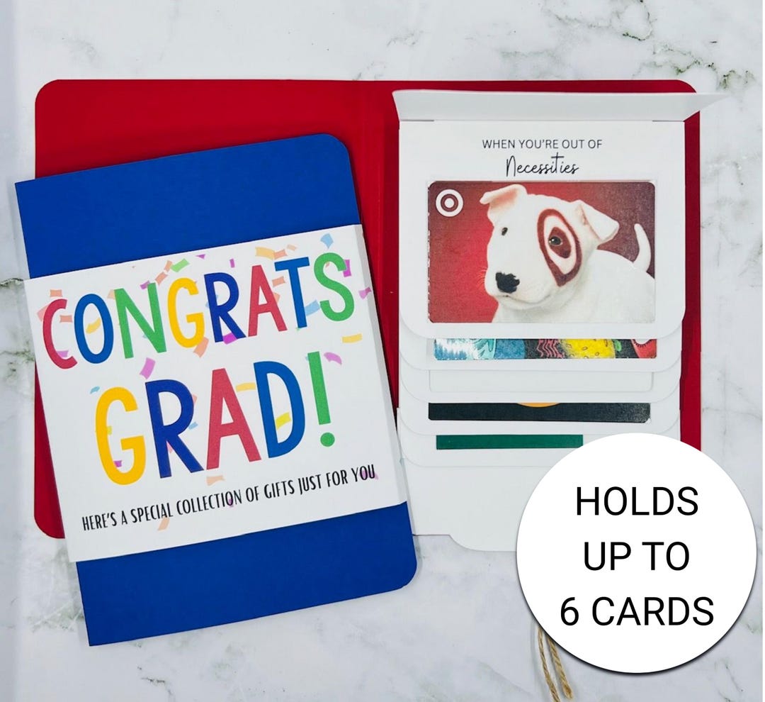 Graduation Gift Card Waterfall Booklet | Holds 6 Cards - Etsy