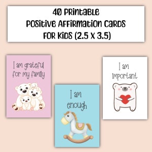 Positive Affirmation Cards for Kids: Set of 40 (digital Download) - Etsy