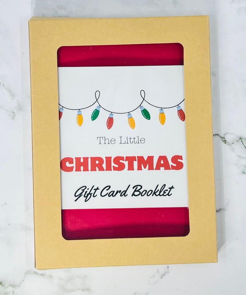 Personalized Christmas Gift Card Waterfall Booklet | Holiday Keepsake ...