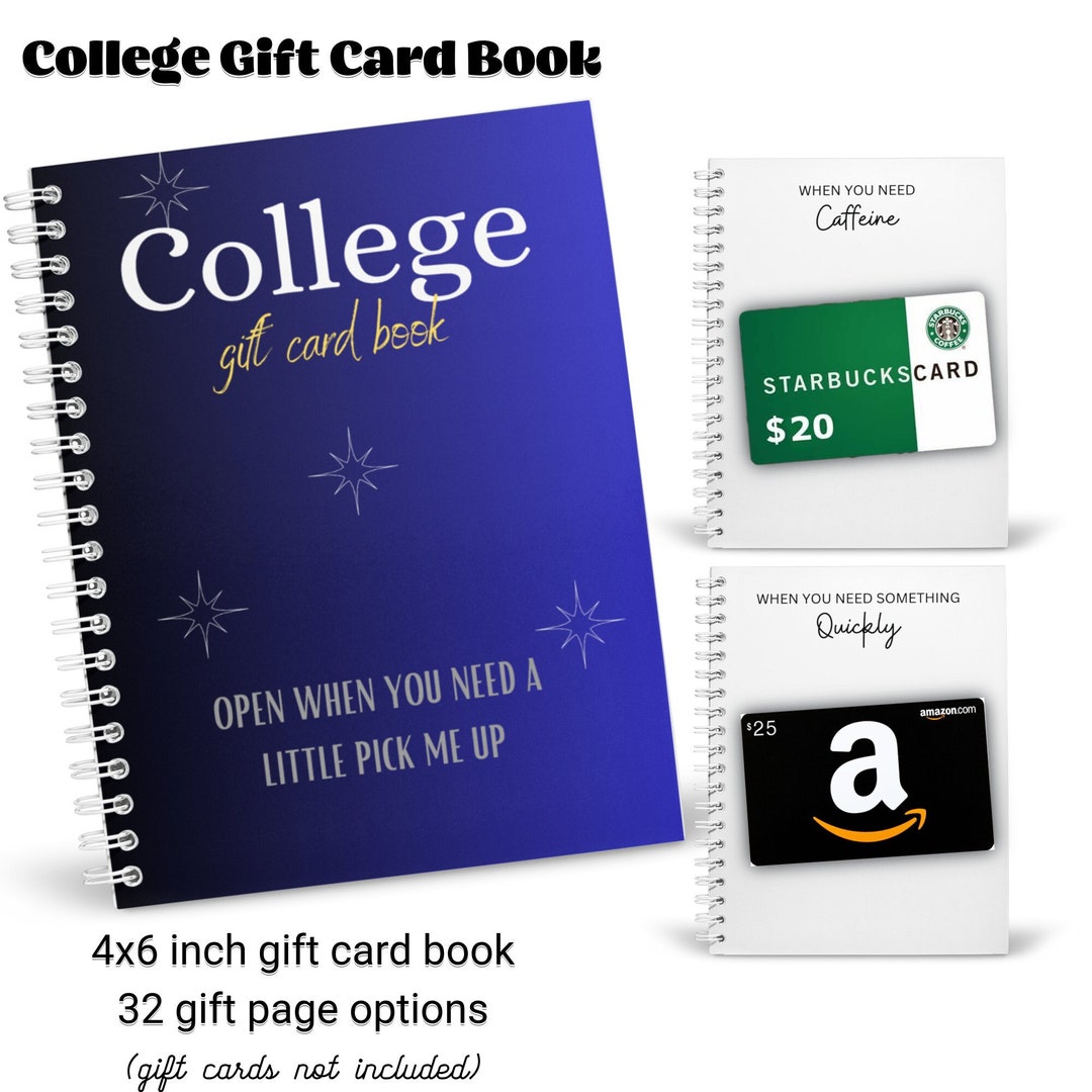 Printed Custom College Gift Card Book Gift Card Holder Student Gift ...