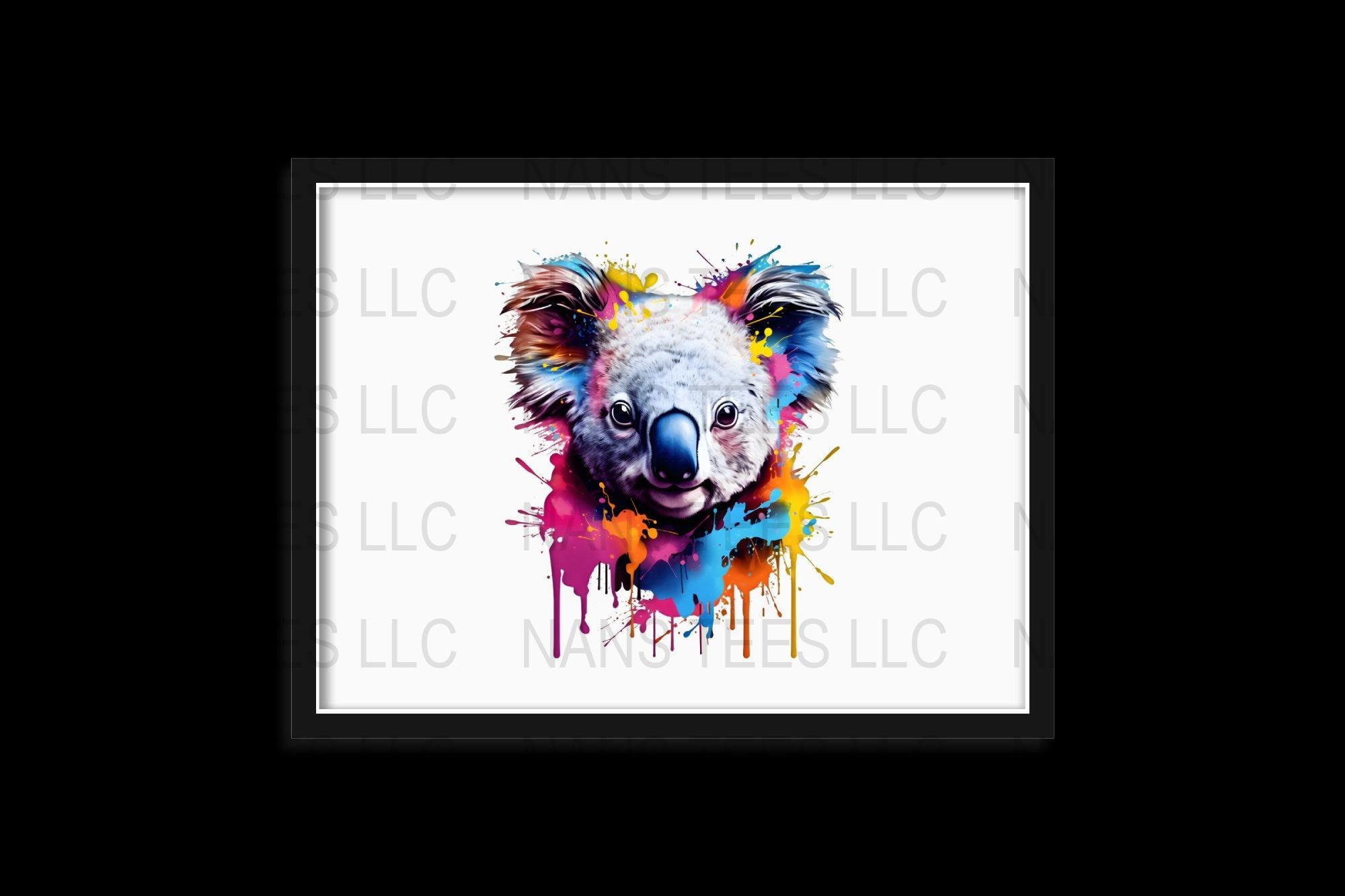 Koala Rainbow Splash Graphic SVG PNG DXF Eps Graphic - Etsy