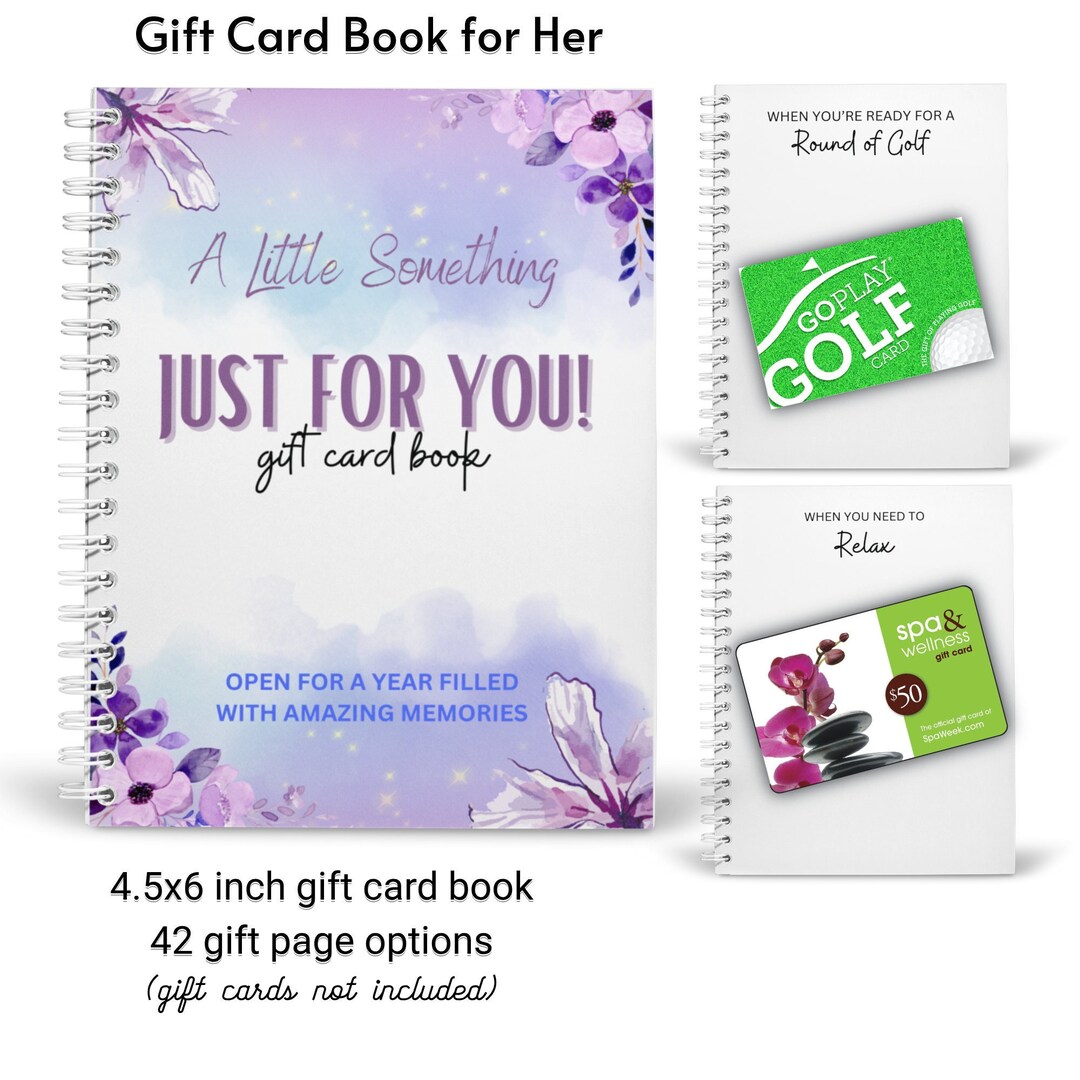 Custom Printed Gift Card Book for Her | Personalized Keepsake - Etsy