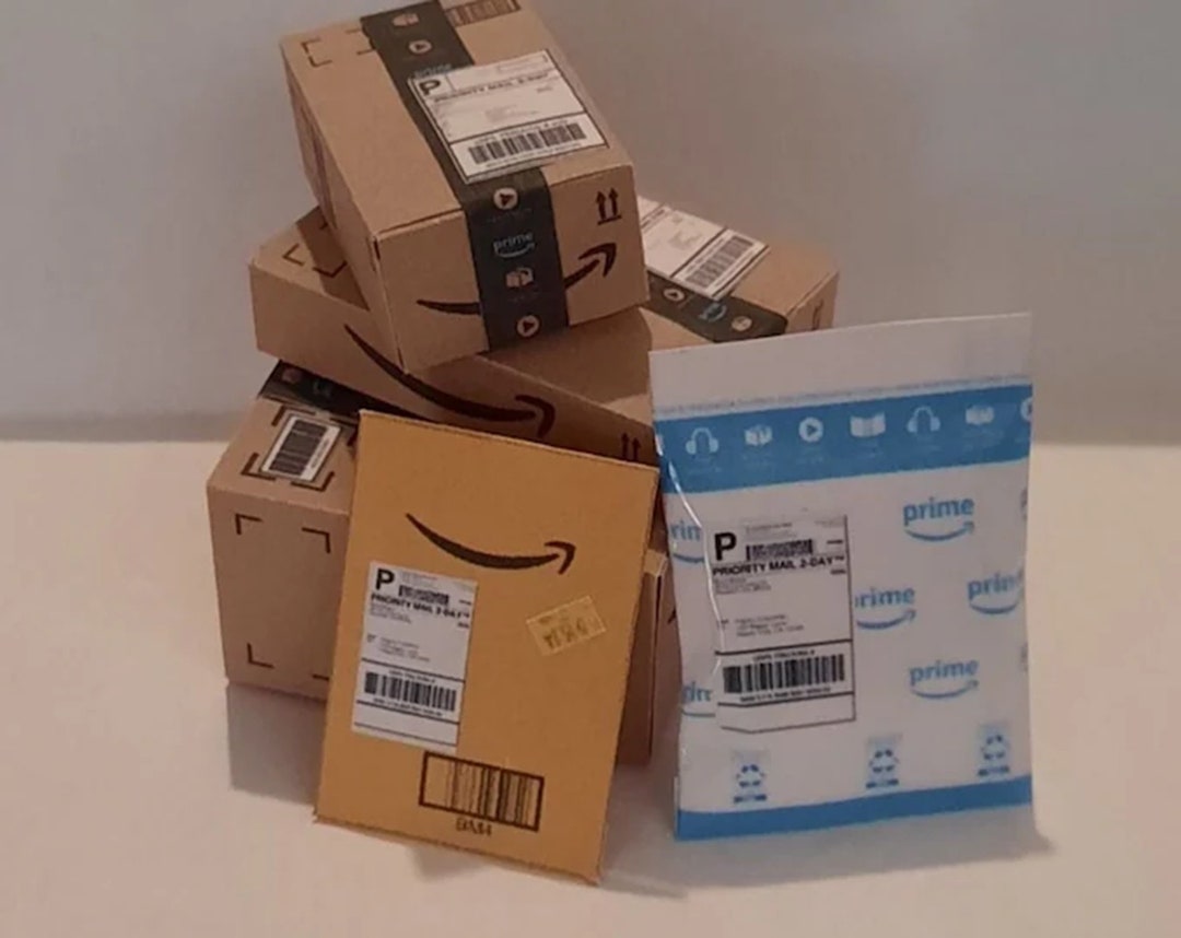 Dollhouse Miniature 5pc Amazon Shipping Packages Mailers, Envelopes ...