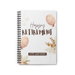 Custom Retirement Gift Card Book | Spiral Bound Keepsake - Etsy
