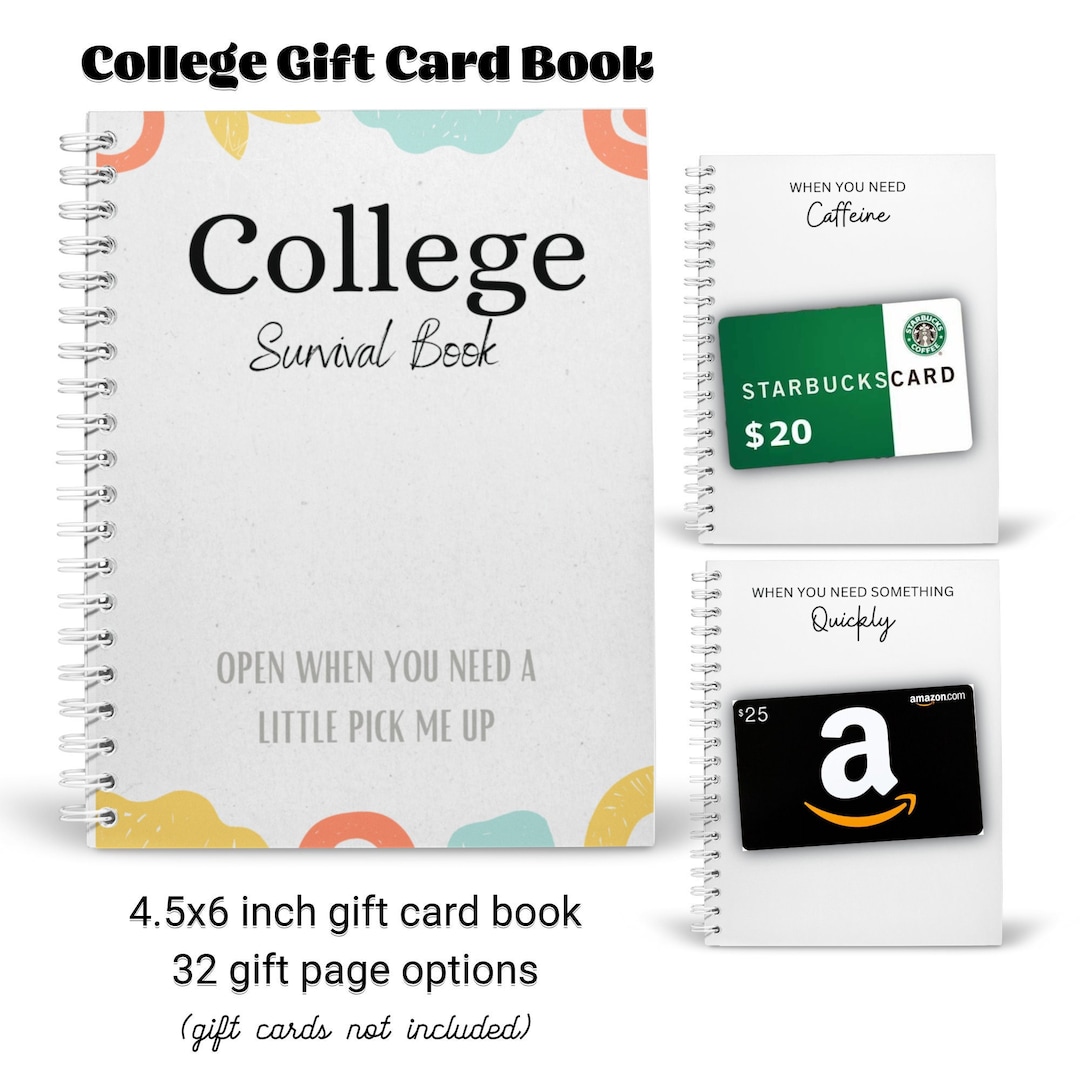 Custom College Gift Card Book | Student Gift, Spiral Bound - Etsy