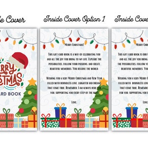 Custom Christmas Gift Card Book | Gift Card Holder | Christmas Gift ...