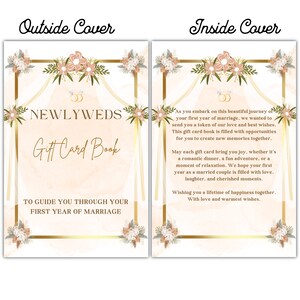 Printed Custom Newlyweds Gift Card Book | Wedding Gift Card Book ...