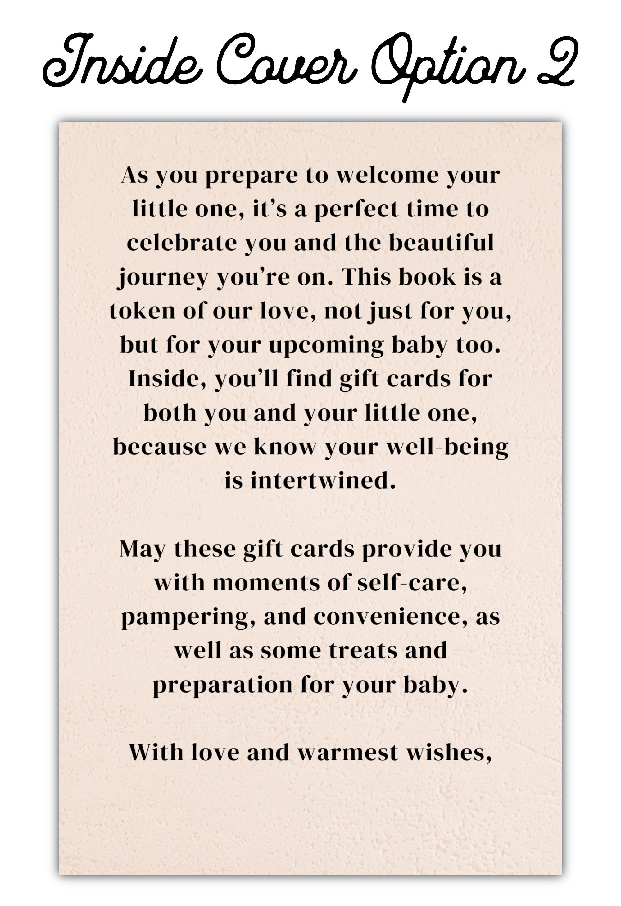 New Mom Gift Card Book: Custom Pregnancy Gift - Etsy