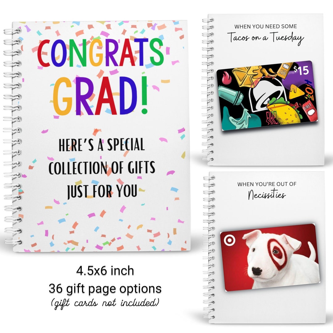 Custom Graduation Gift Card Book | Keepsake - Etsy