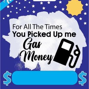 Gas Money Card Holder | Gas Gift Card | Gas Money Gift Card | Cash ...