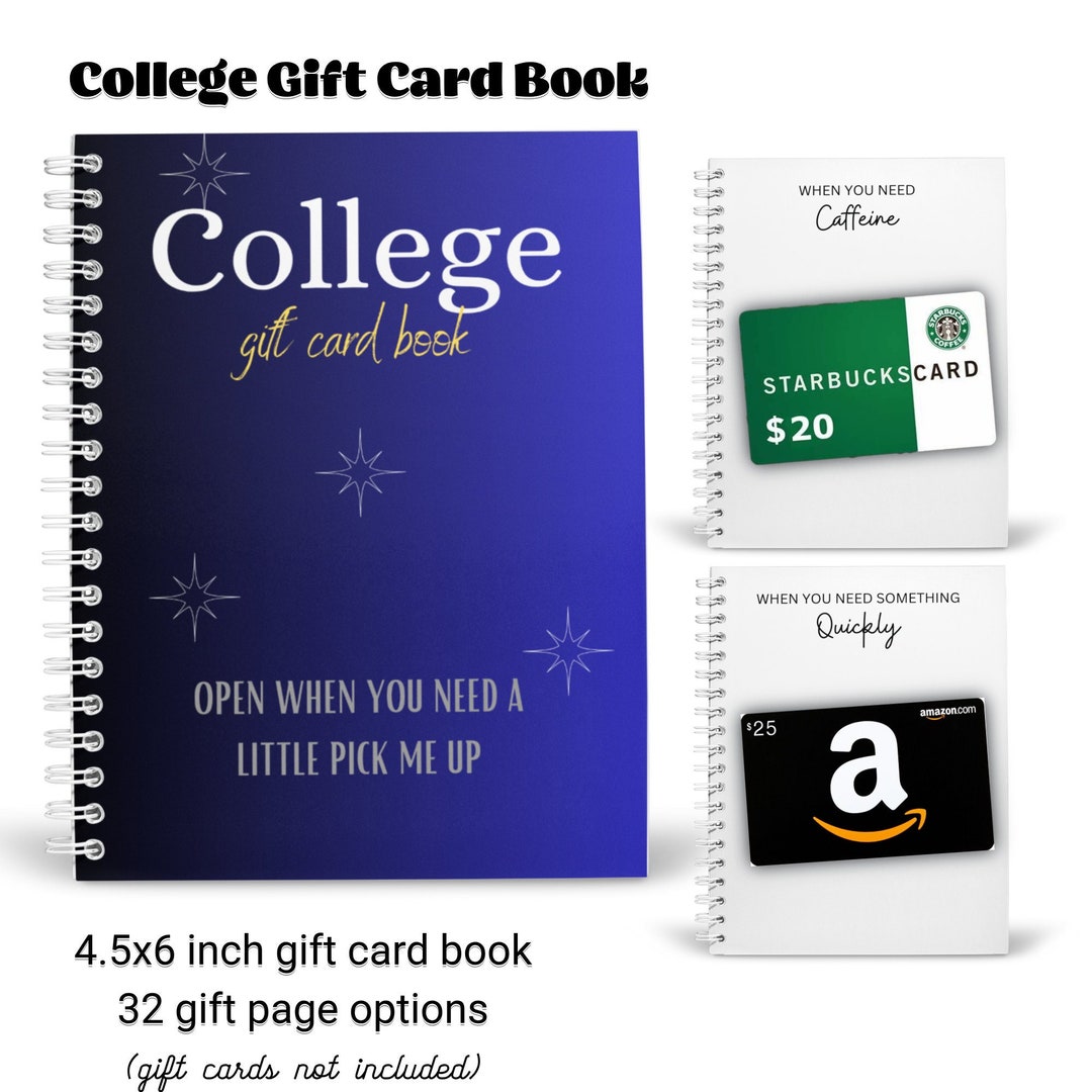Printed Custom College Gift Card Book Gift Card Holder Student Gift ...