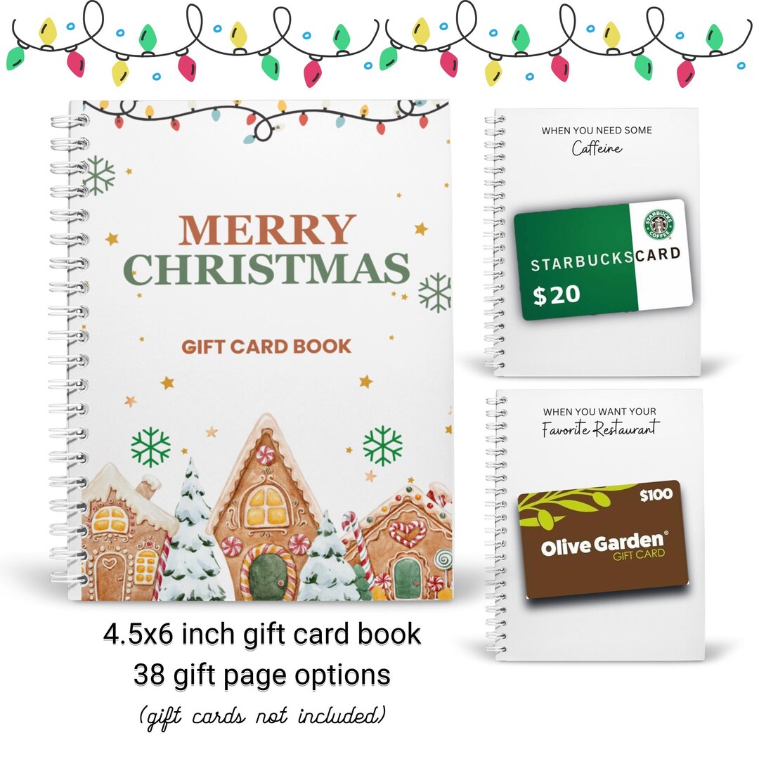 Custom Christmas Gift Card Book | Personalized Holiday Keepsake - Etsy