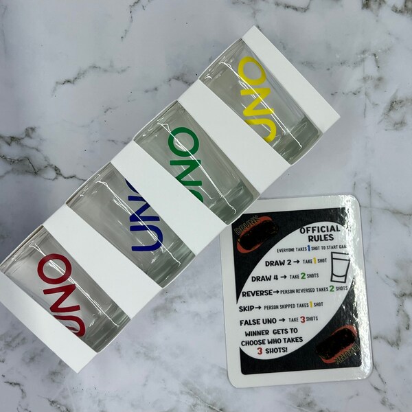 Uno Shot Glass Svg - Etsy