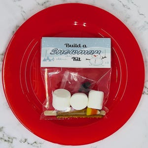 Edible Snowman Kit | Marshmallow Winter Treat, Party Favor - Etsy