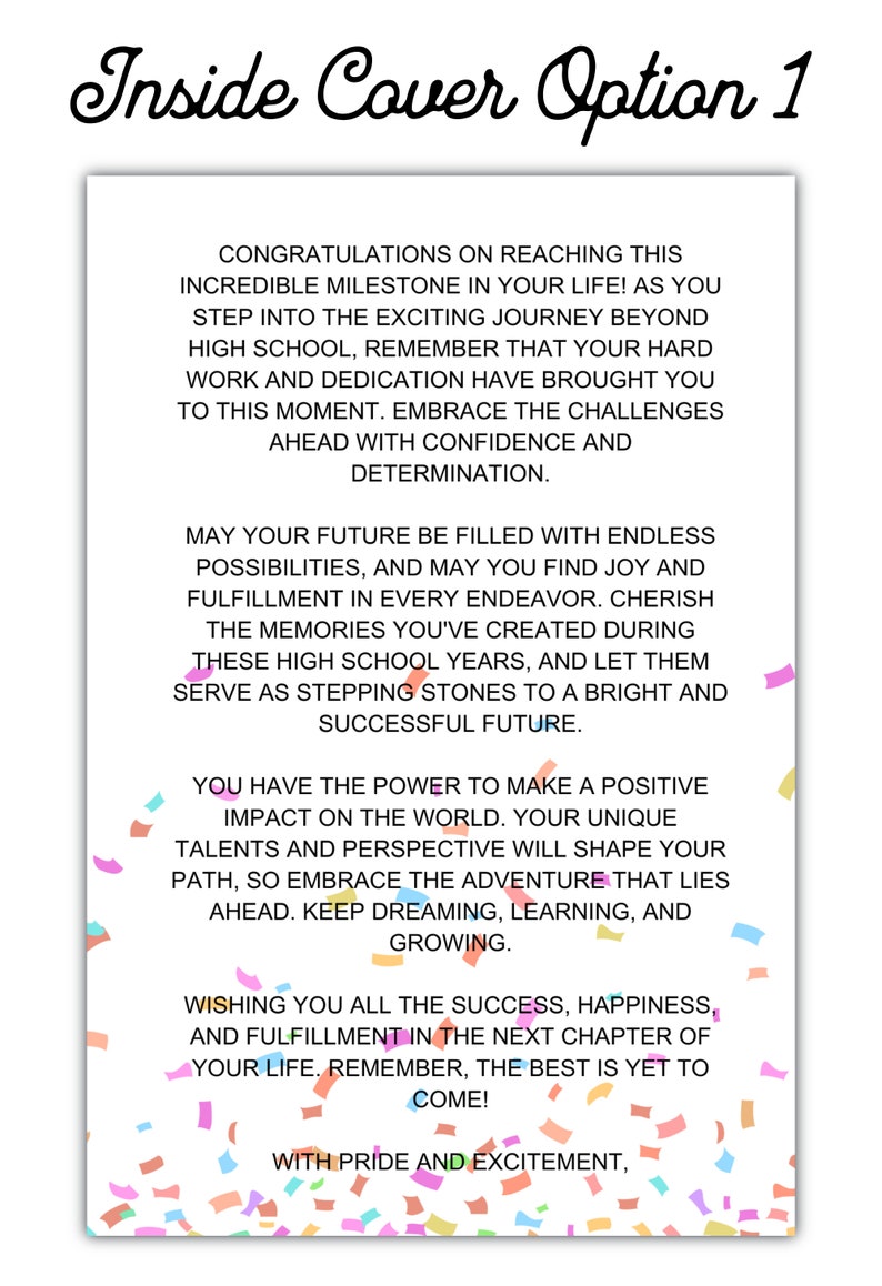 Custom Graduation Gift Card Book | Keepsake - Etsy