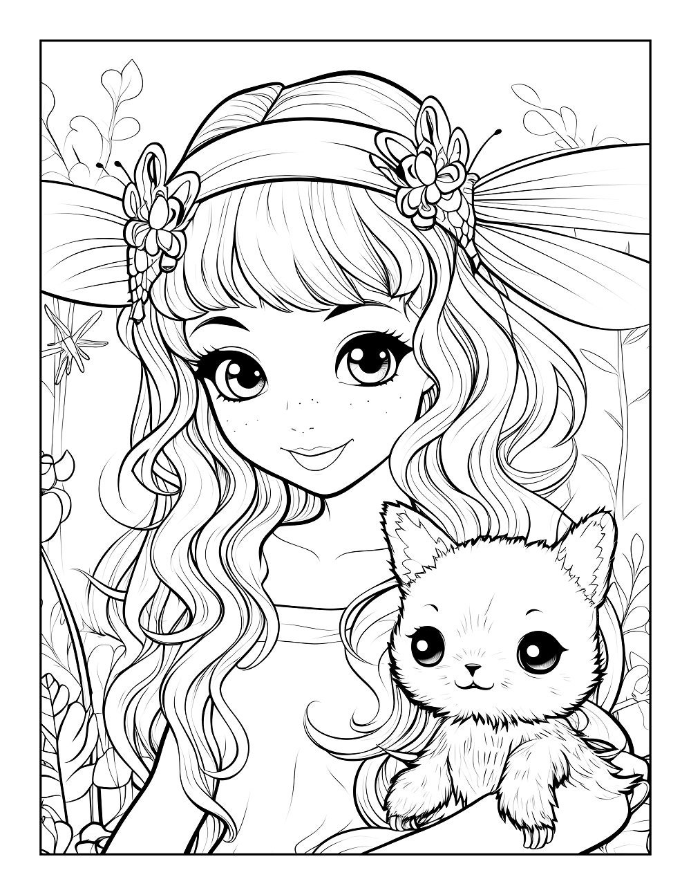 Adorable Fairy Princess Coloring Pages for Kids 25 Printable - Etsy