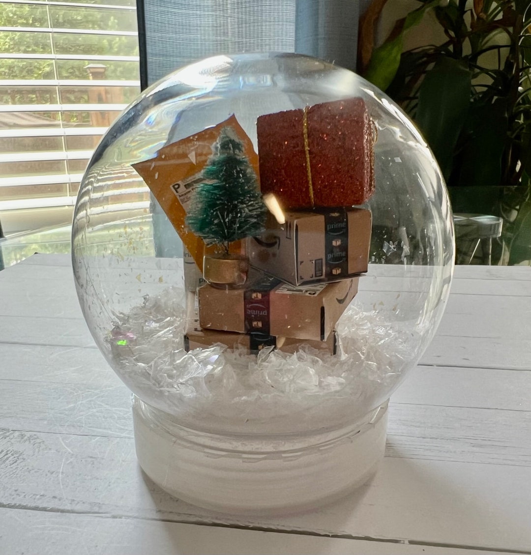 Amazon Mini Packages Ornament Snow Globe Christmas Gift Housewarming ...