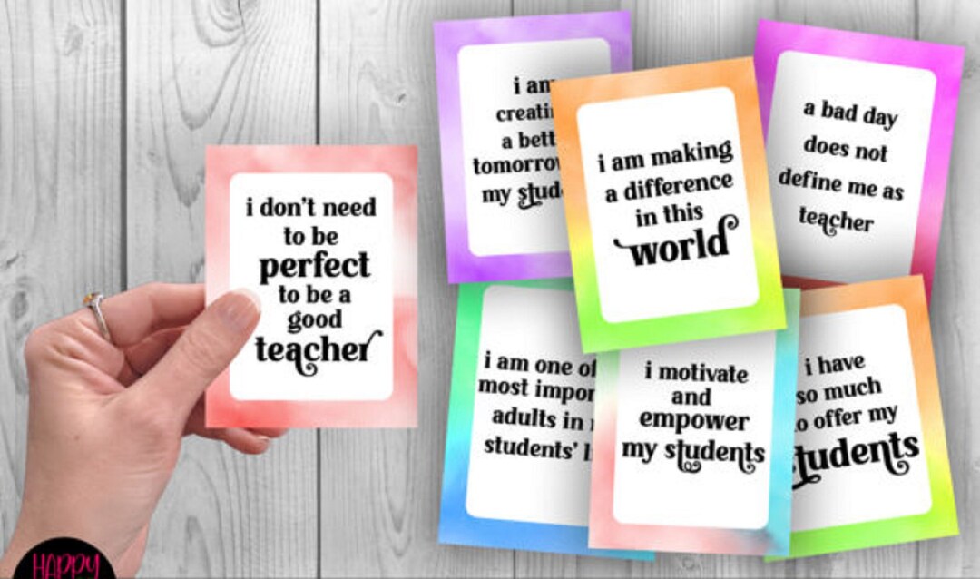 Teacher Affirmation Cards Gift Ideas for Teachers Teacher Appreciation ...