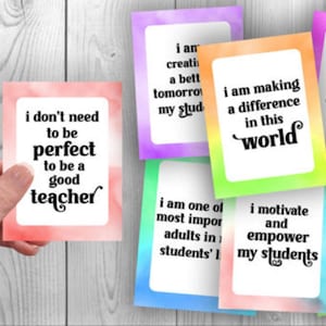 Teacher Affirmation Cards Gift Ideas for Teachers Teacher Appreciation ...
