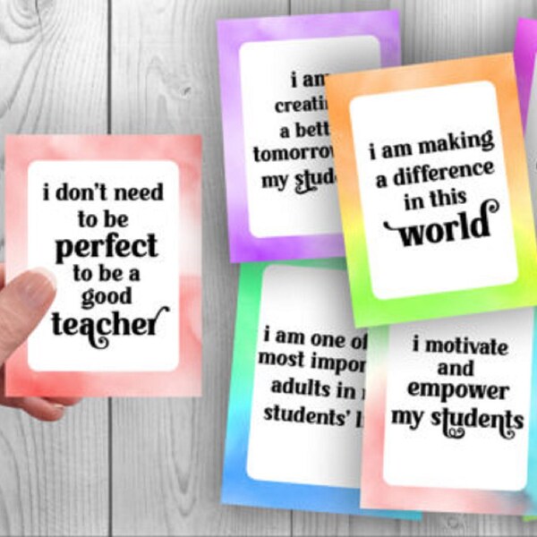 Teacher Affirmations - Etsy