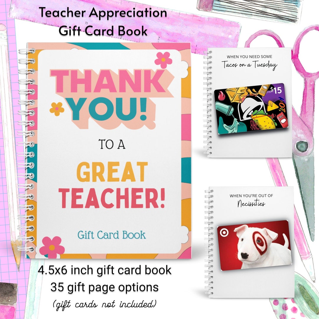 Custom Teacher Appreciation Gift Card Book: Personalized Educator Gift ...