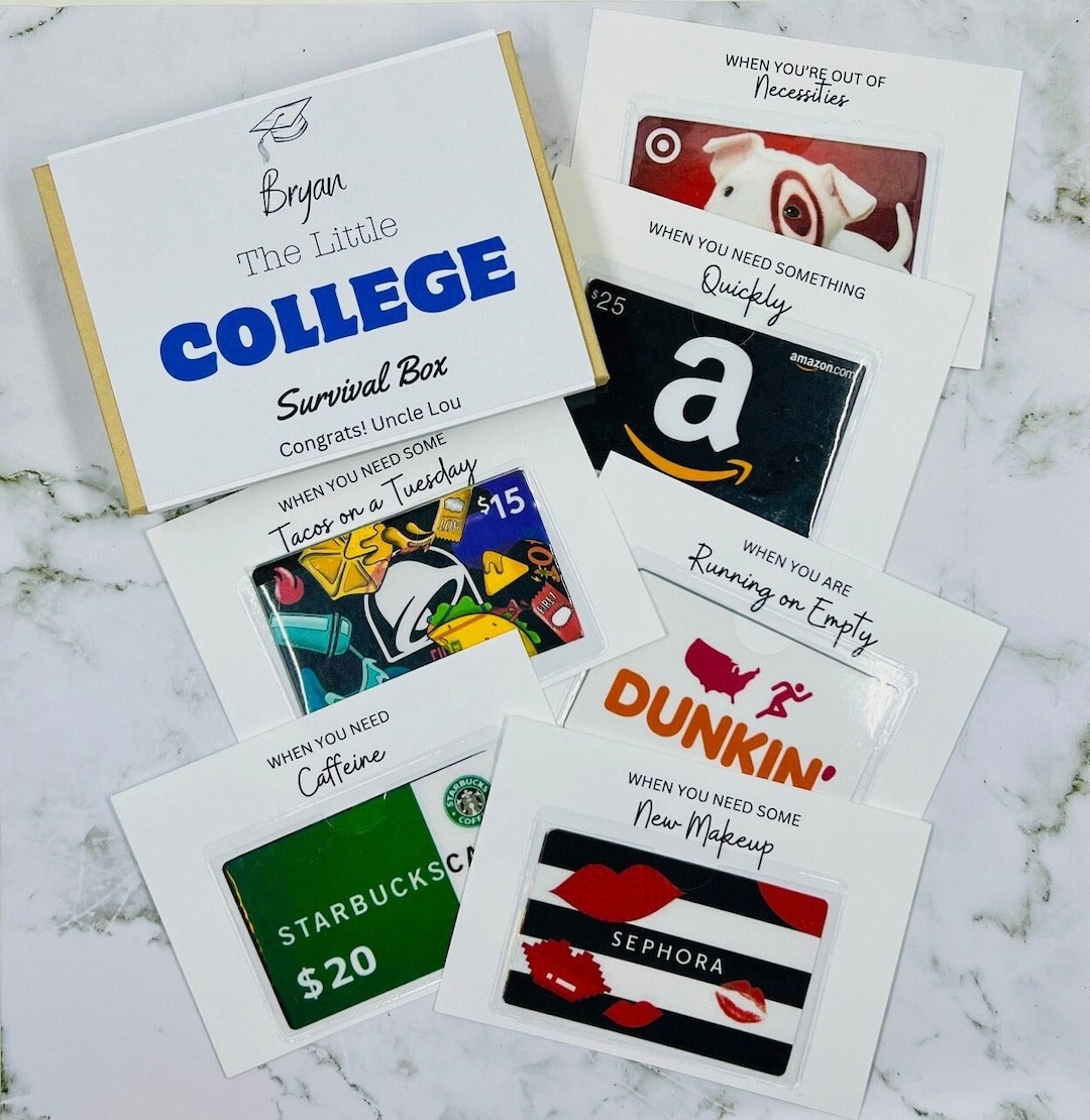 Personalized College Gift Card Box: Student Gift Keepsake - Etsy