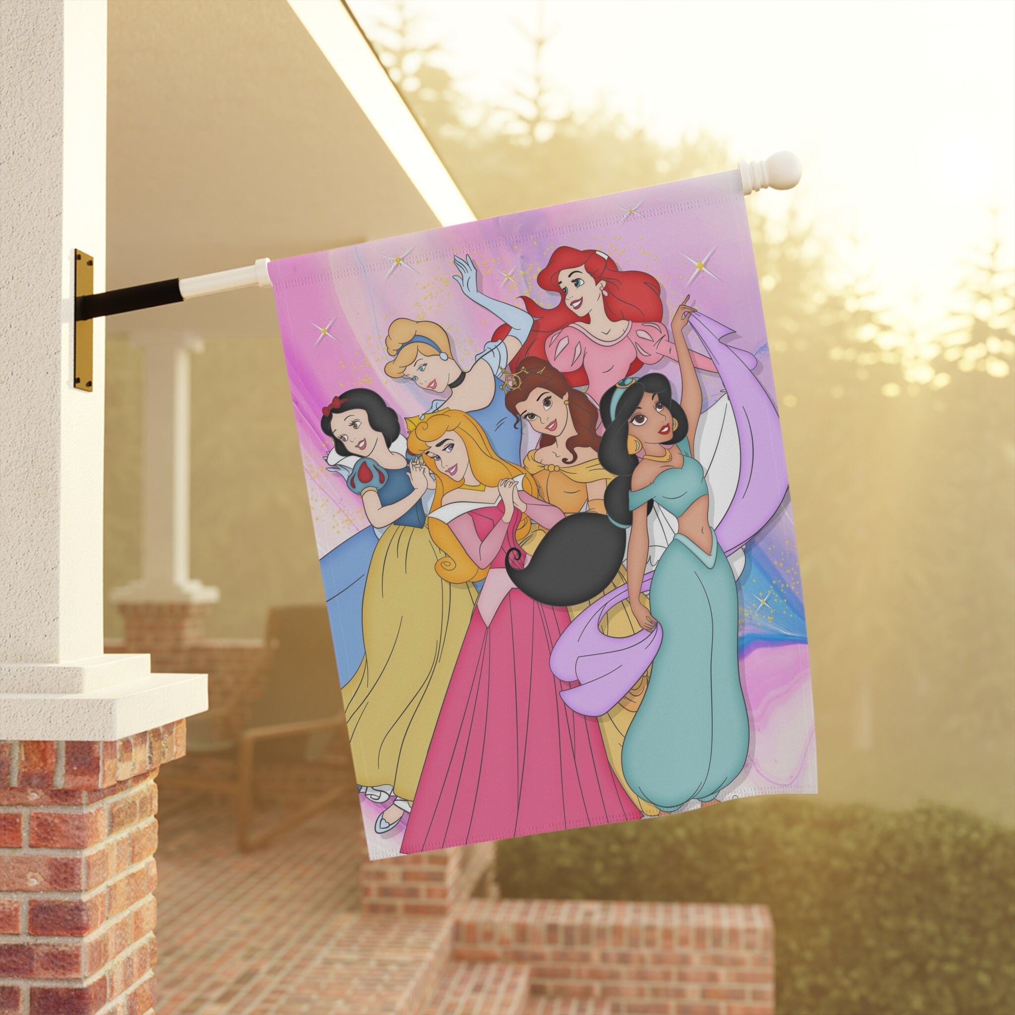 Disney Princesses Home Banner, Unique Home and Garden Flag, Princess ...