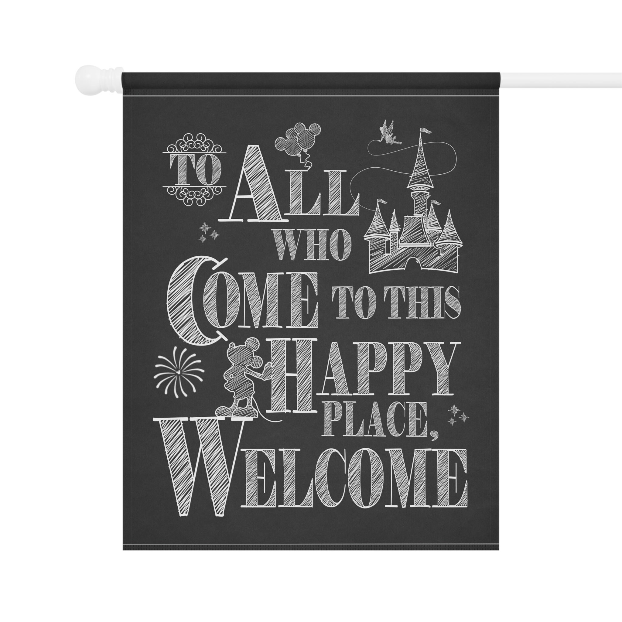 Walt Disney Iconic Quote Unique Home and Garden Banner, Disney Garden ...