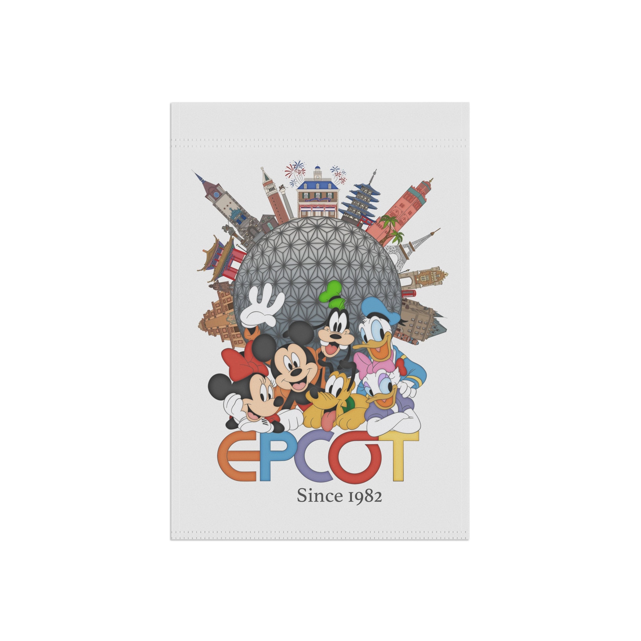 Disney's Epcot Theme Park Home Banner, Unique Home and Garden Flag ...