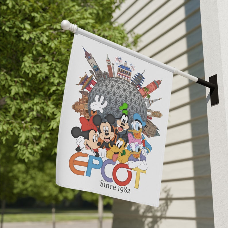Disney's Epcot Theme Park Home Banner, Unique Home and Garden Flag ...