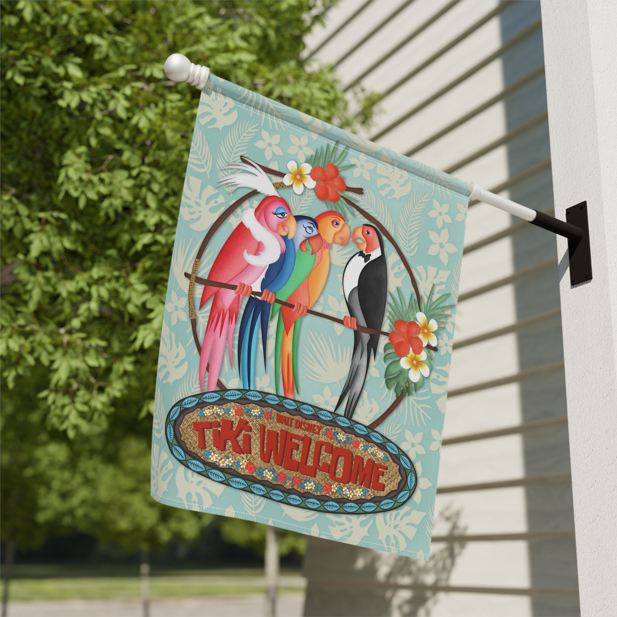 Disney Enchanted Tiki Room Home and Garden Flag, Disney Enchanted Tiki ...