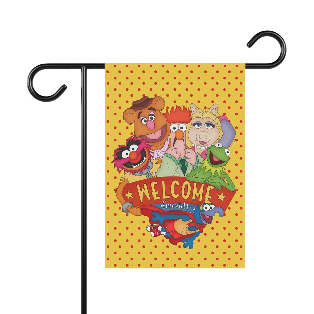 The Muppets Welcome Friends Flag, Unique Home and Garden Banner, Large ...