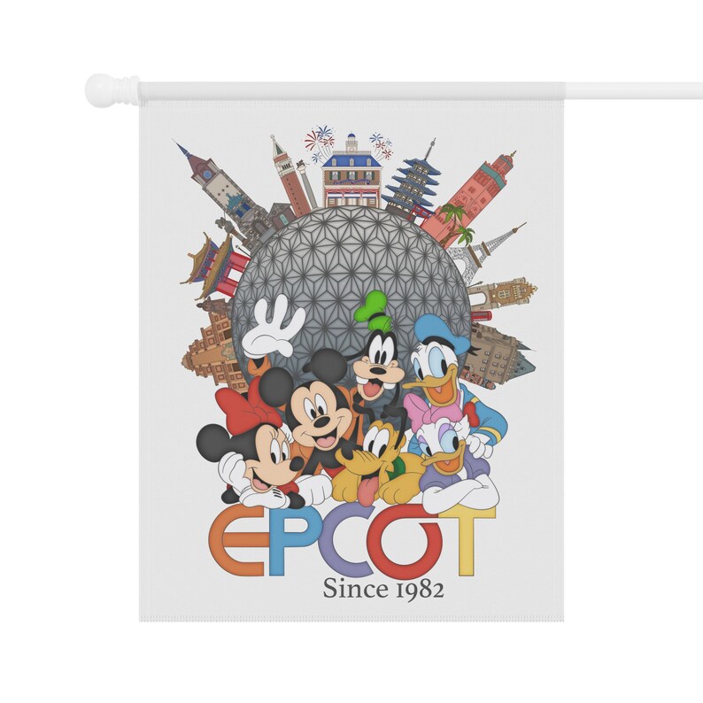 Disney's Epcot Theme Park Home Banner, Unique Home and Garden Flag ...
