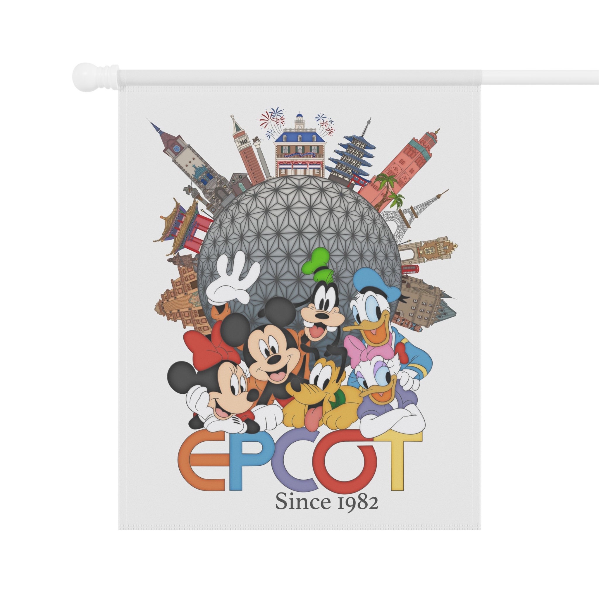 Disney's Epcot Theme Park Home Banner, Unique Home and Garden Flag ...