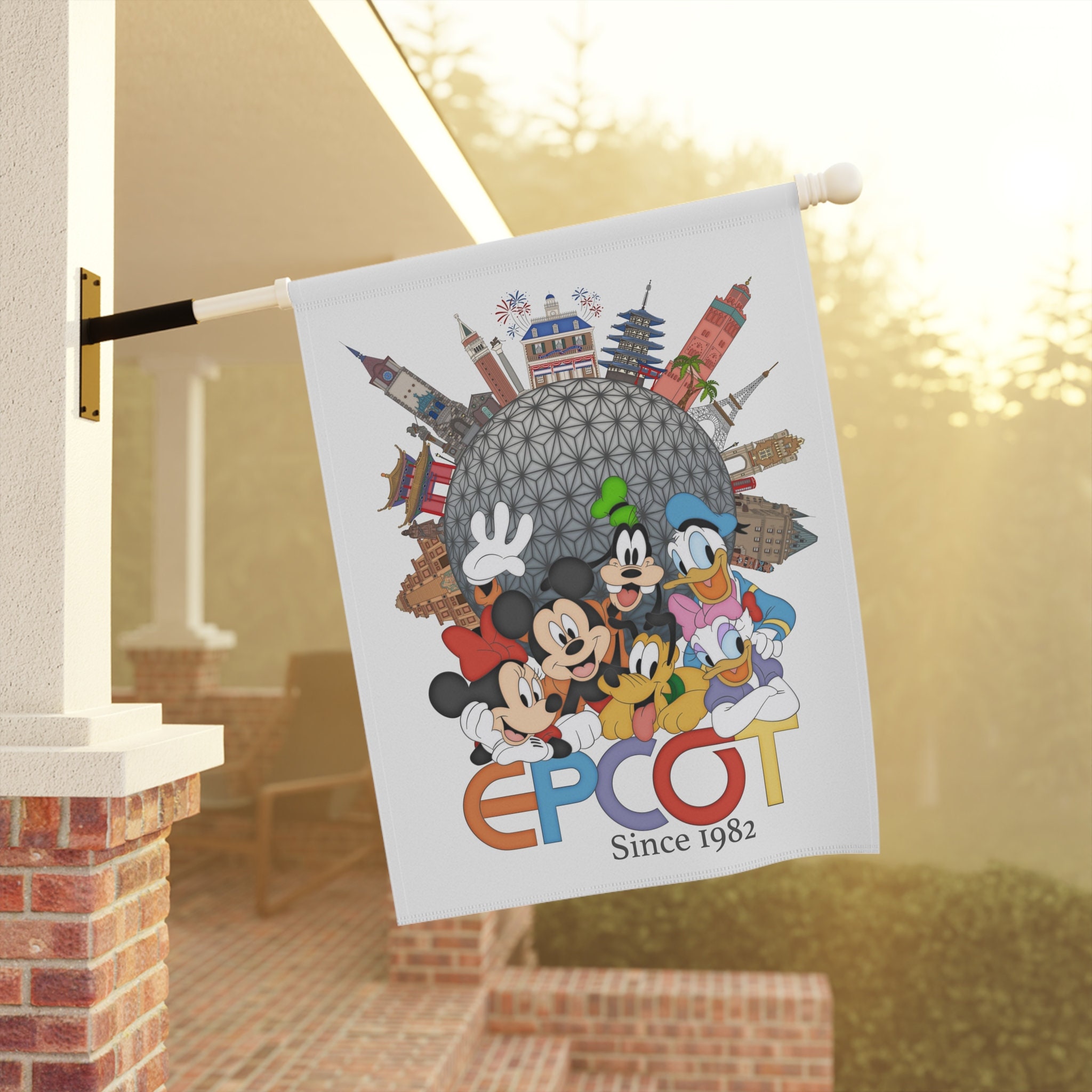Disney's Epcot Theme Park Home Banner, Unique Home and Garden Flag ...