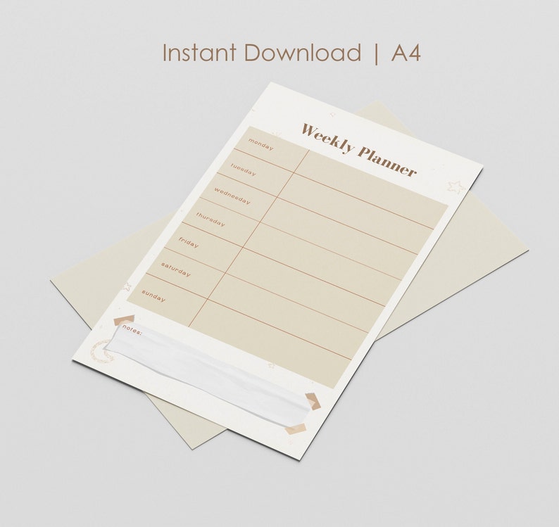 Weekly Planner, Printable Planner, Personal Planner, Instant Download ...