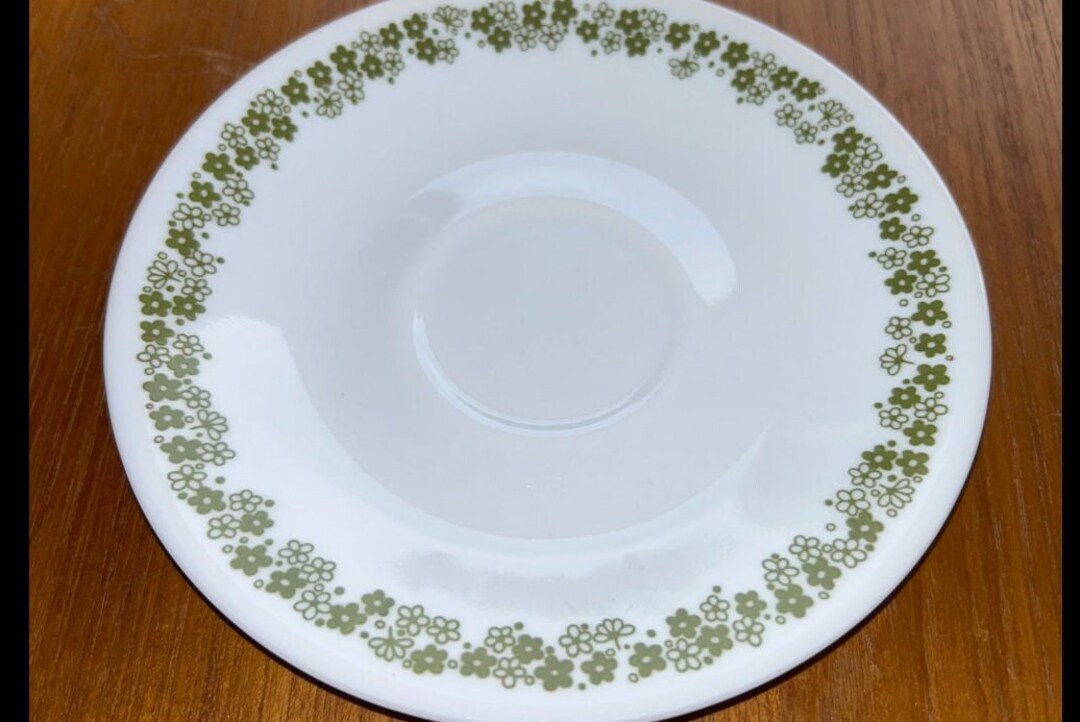Vintage Corelle by Corning Spring Blossom Daisy Saucer Green Daisies ...
