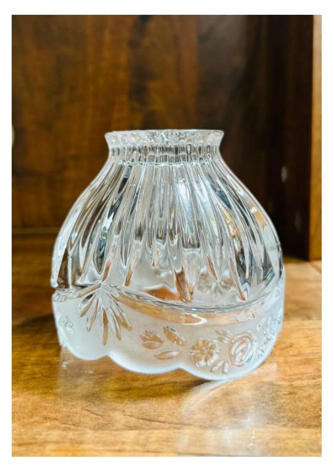 2 Vintage Oneida Southern Garden Potpourri Crystal Glass Bowl - Etsy