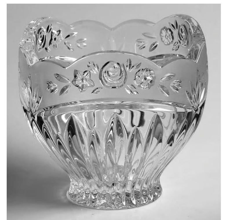 2 Vintage Oneida Southern Garden Potpourri Crystal Glass Bowl - Etsy