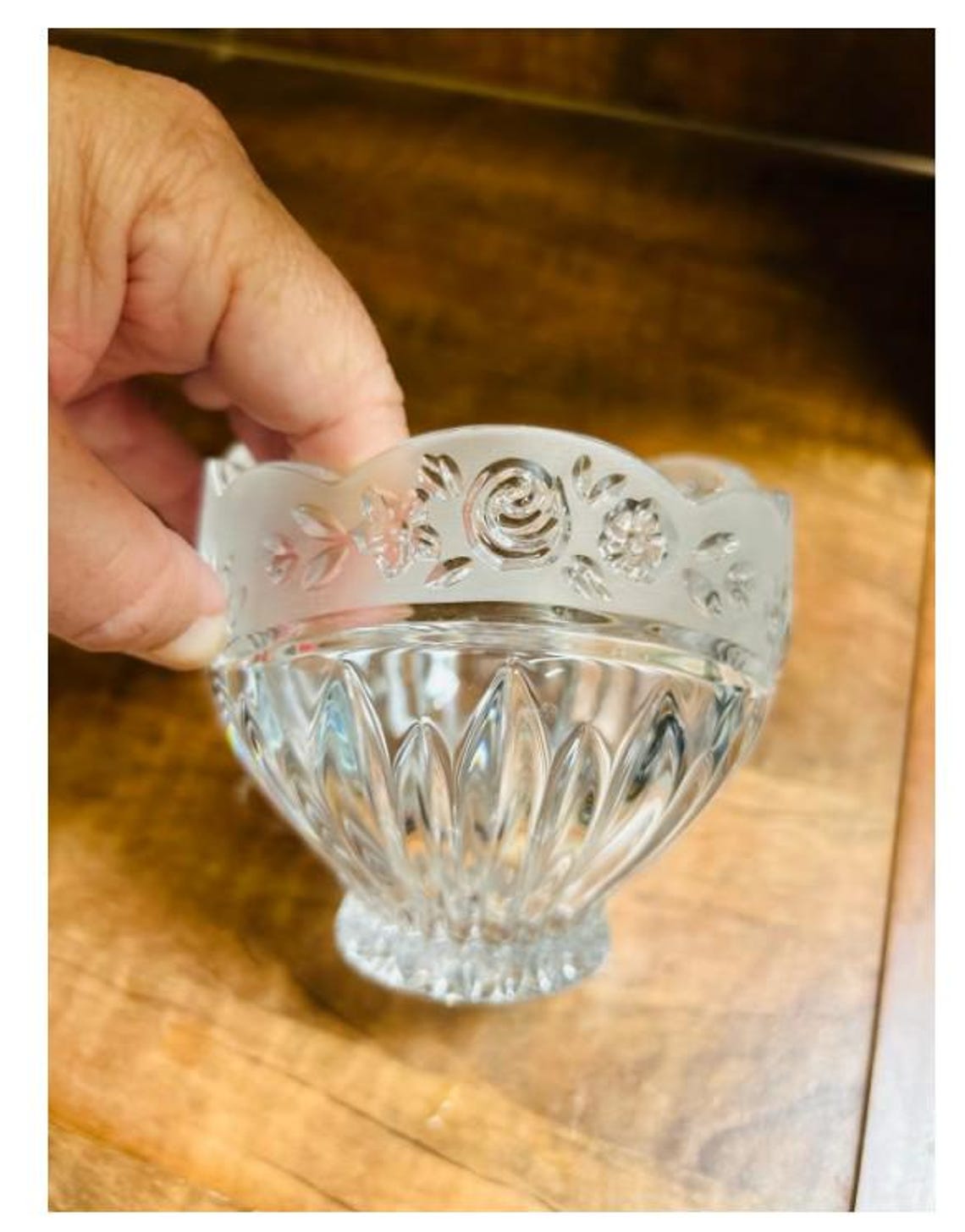 2 Vintage Oneida Southern Garden Potpourri Crystal Glass Bowl - Etsy