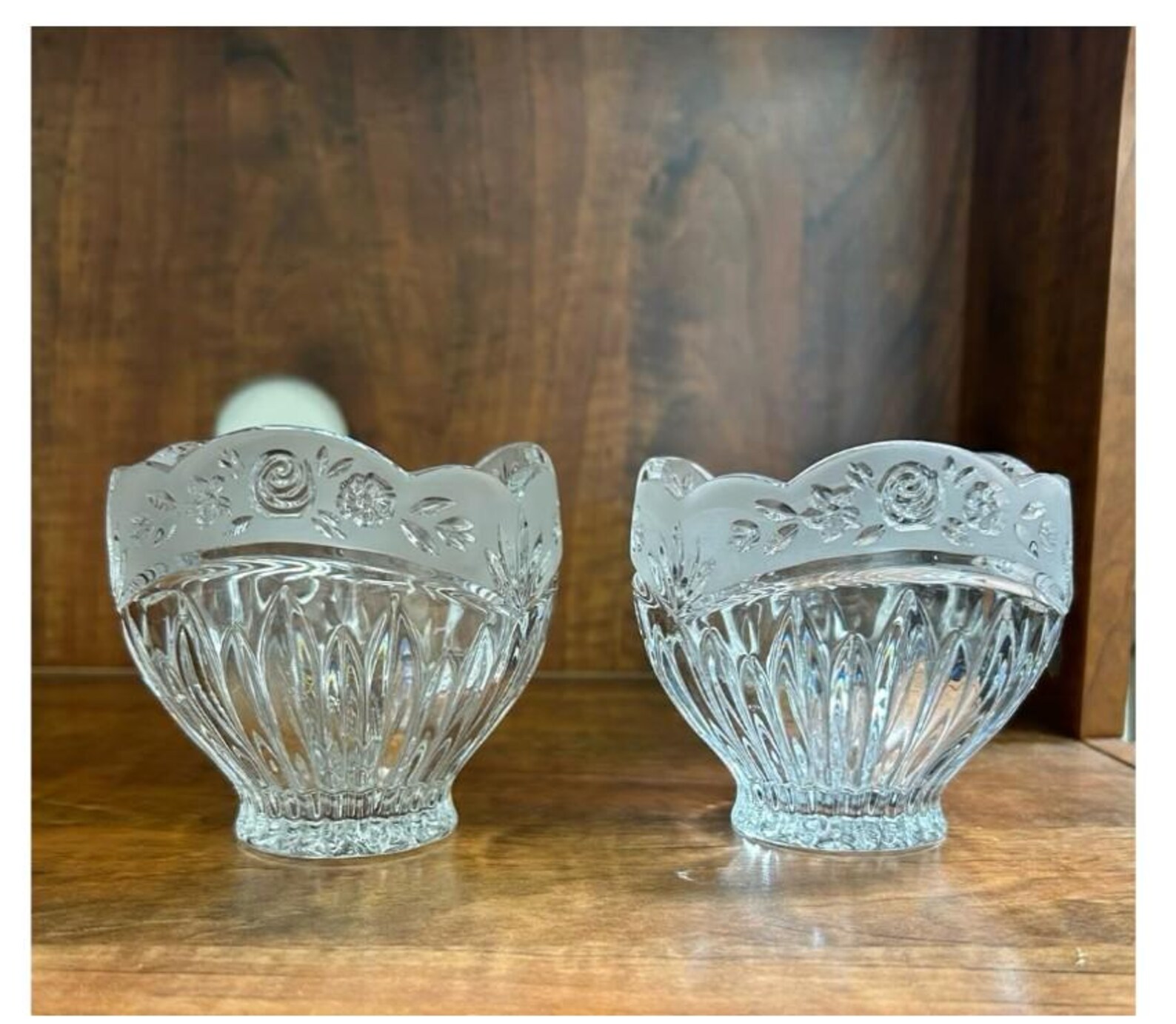 2 Vintage Oneida Southern Garden Potpourri Crystal Glass Bowl - Etsy