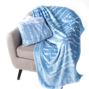 Blankiegram HEALING THOUGHTS Message Throw Blanket With Personalized ...