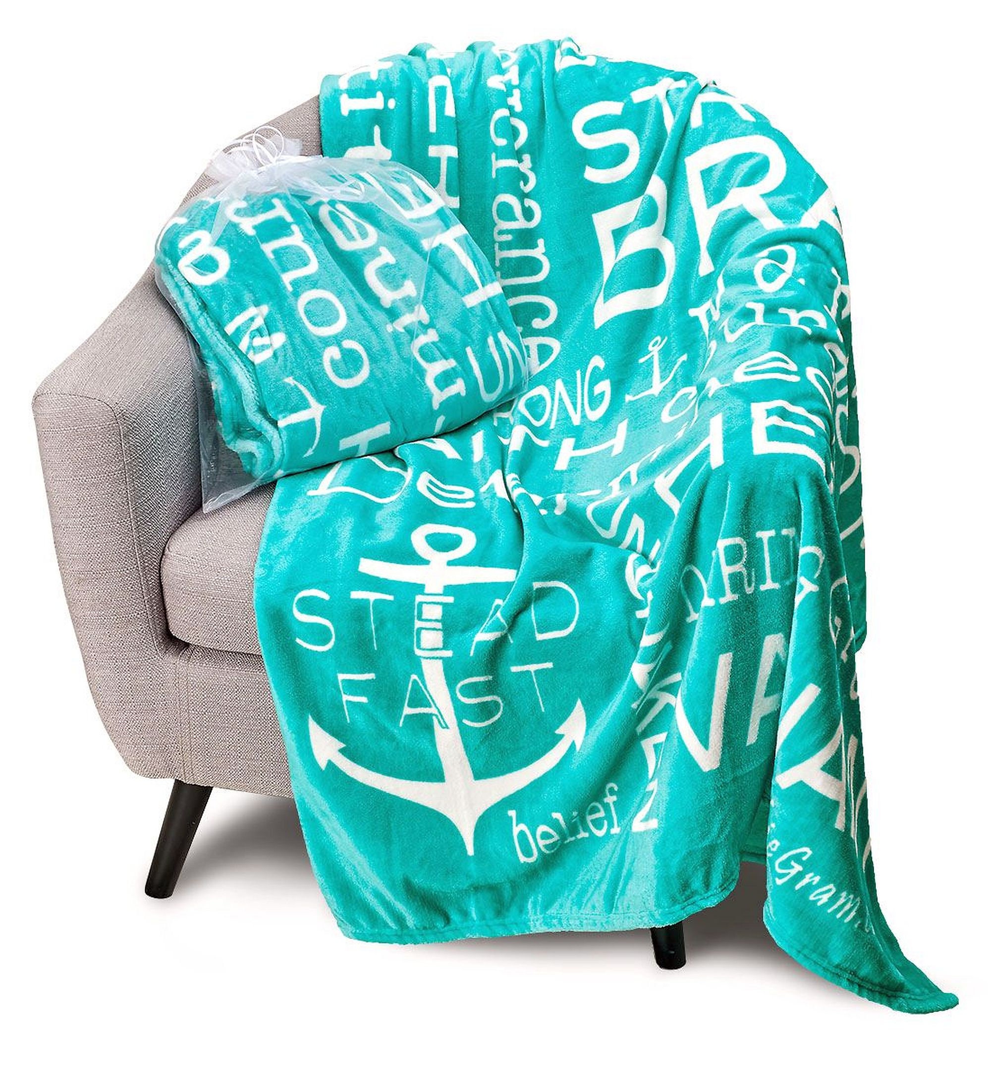 Blankiegram BRAVERY Message Throw Blanket Ultra Plush With Personalized ...