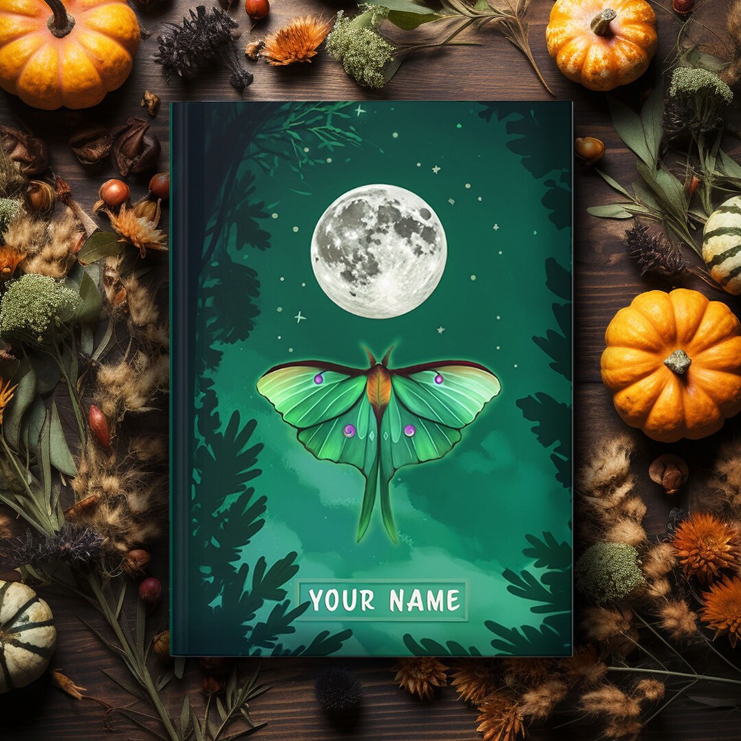 Custom Gift Journal Luna Moth Full Moon Notebook - Etsy