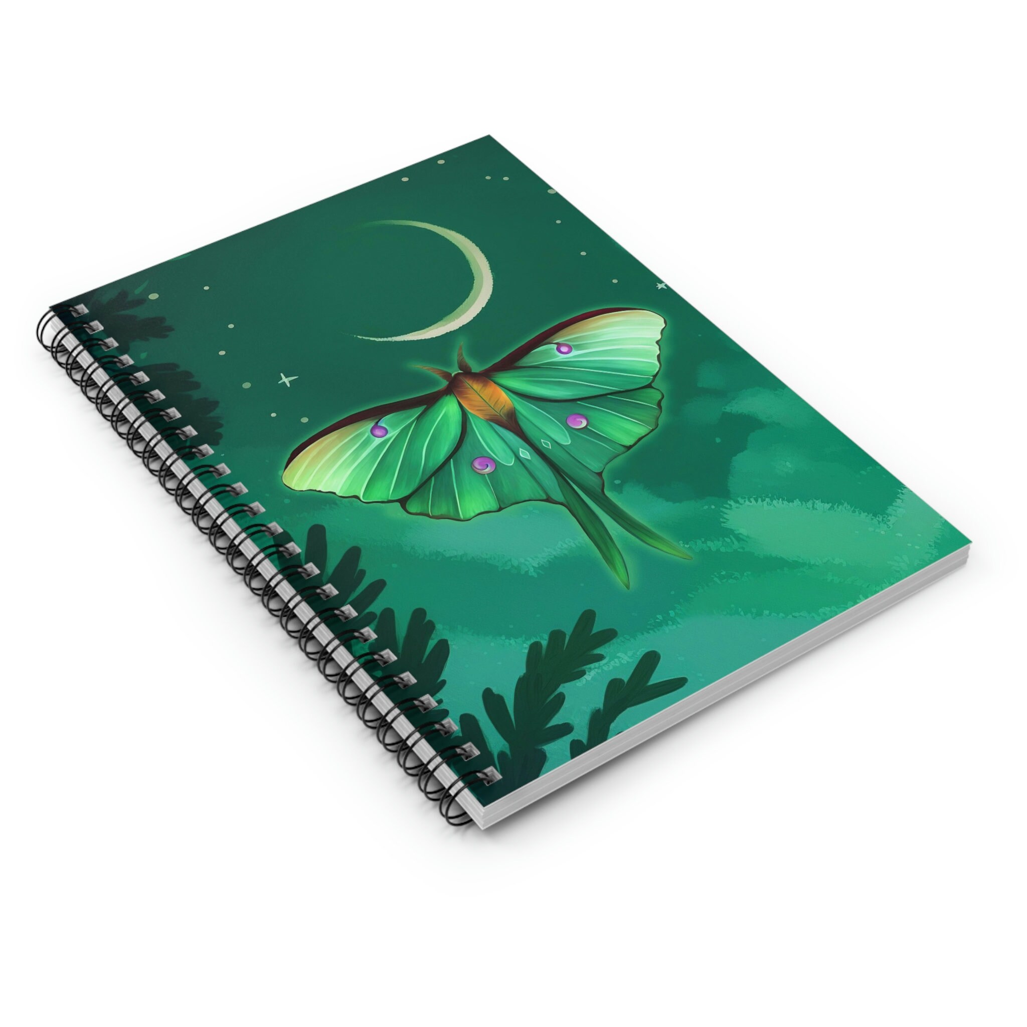 Personalized Luna Moth Spiral Notebook Ruled Line Custom Gift - Etsy
