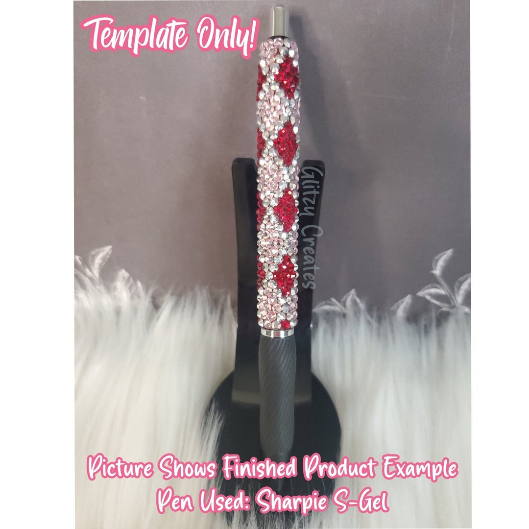 Diamonds Rhinestone Pen Template, SS10 Rhinestone Template, Sharpie S ...