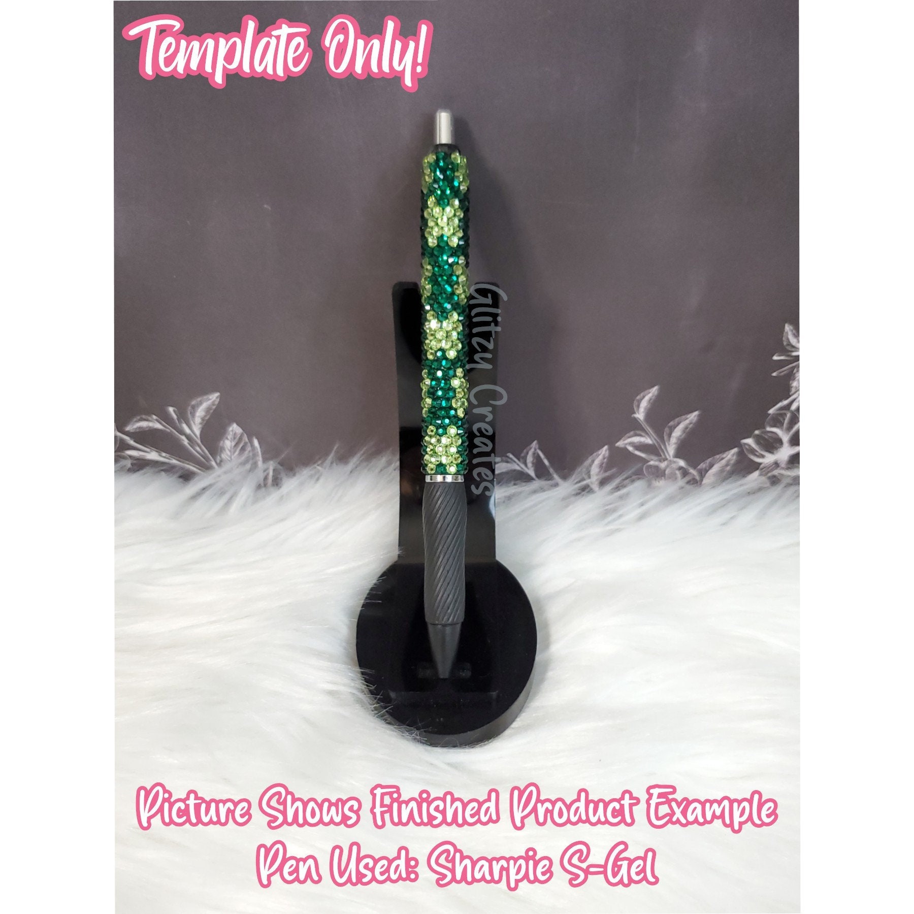 Small Shamrock Rhinestone Pen Template, SS10 Rhinestone Template ...