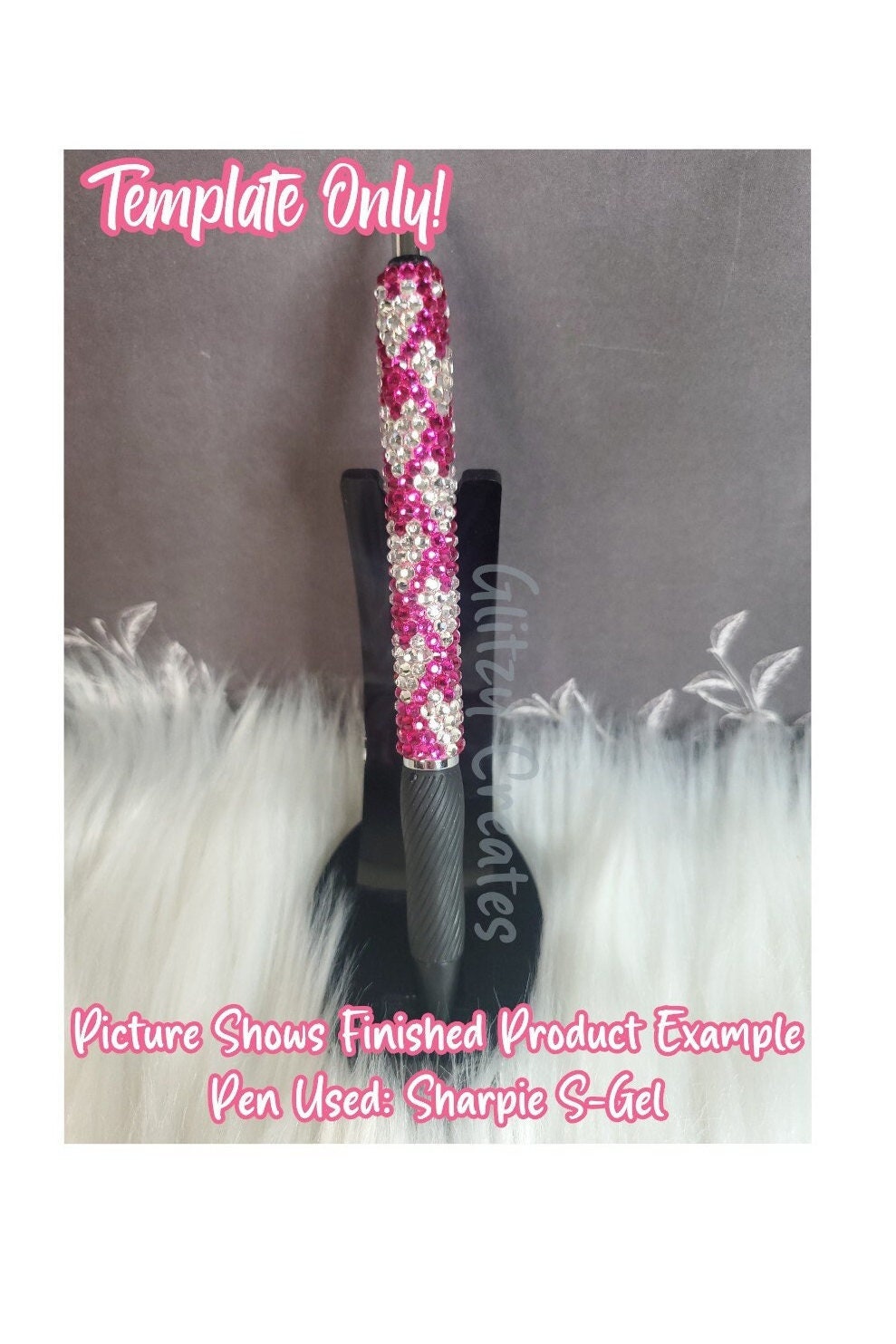 Small Hearts Rhinestone Pen Template, SS10 Rhinestone Template, Sharpie ...