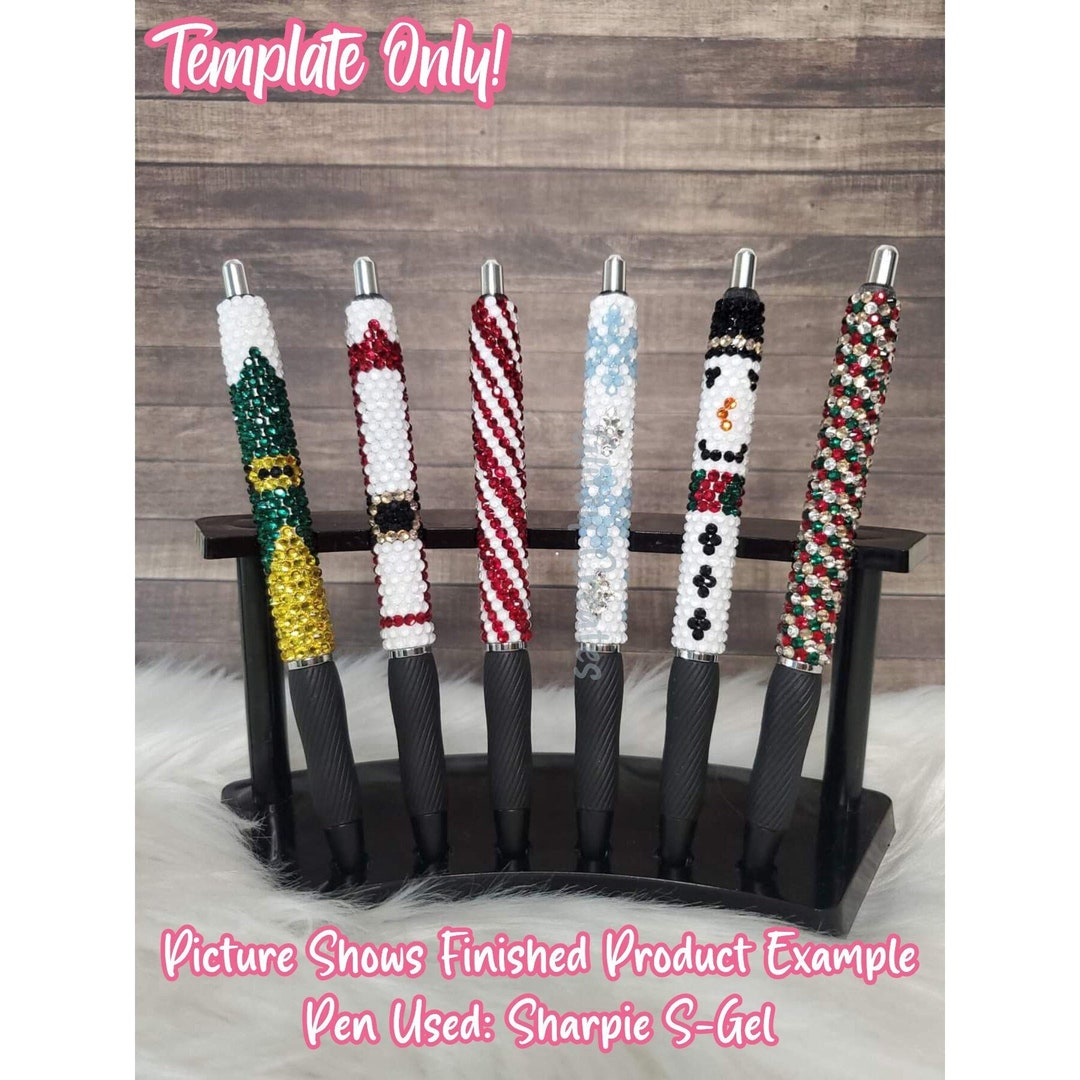 Christmas Bundle Rhinestone Pen Template, SS10 Rhinestone Template ...