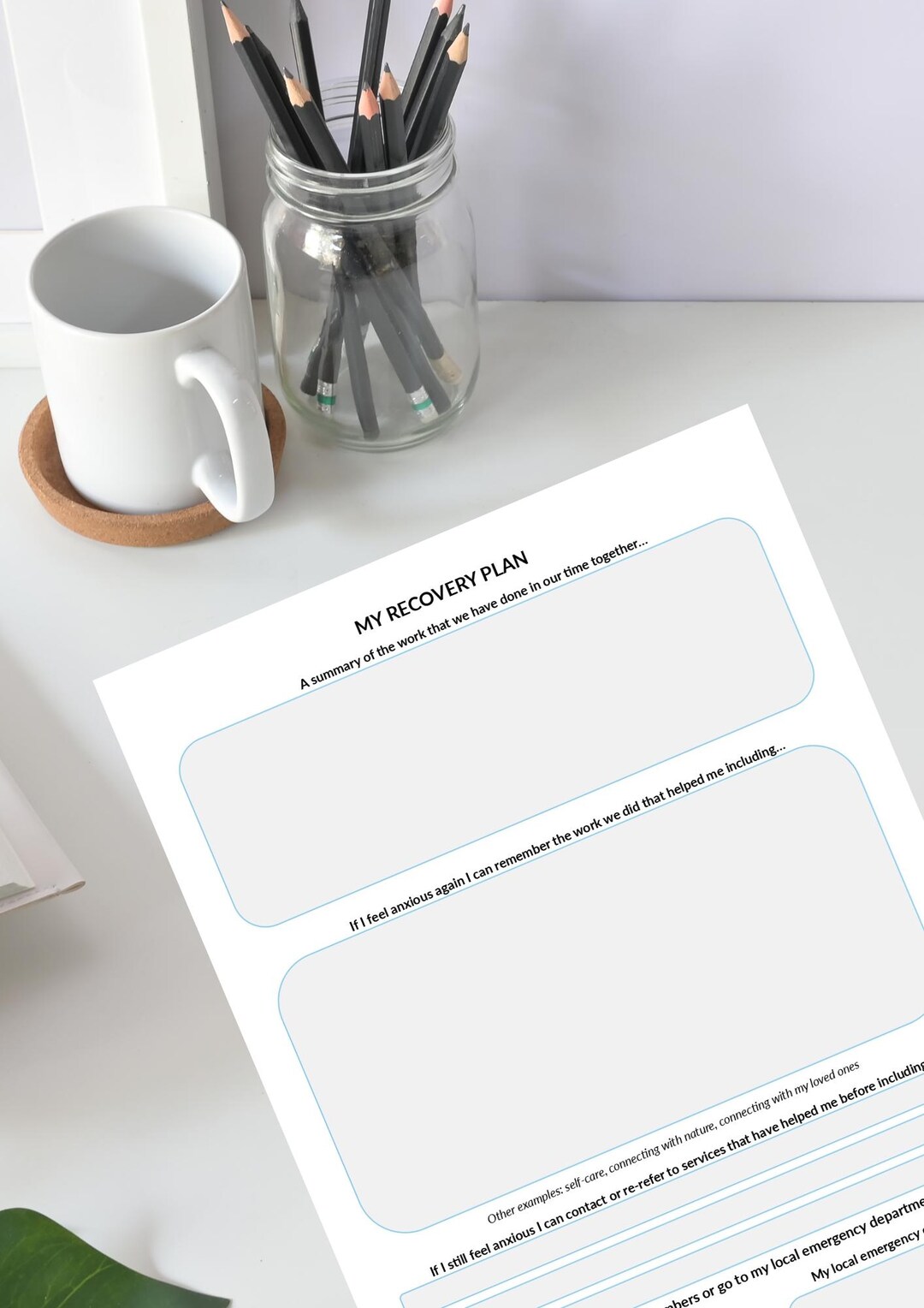 Recovery Relapse Prevention Plan Adult Therapy Anxiety Worksheet - Etsy